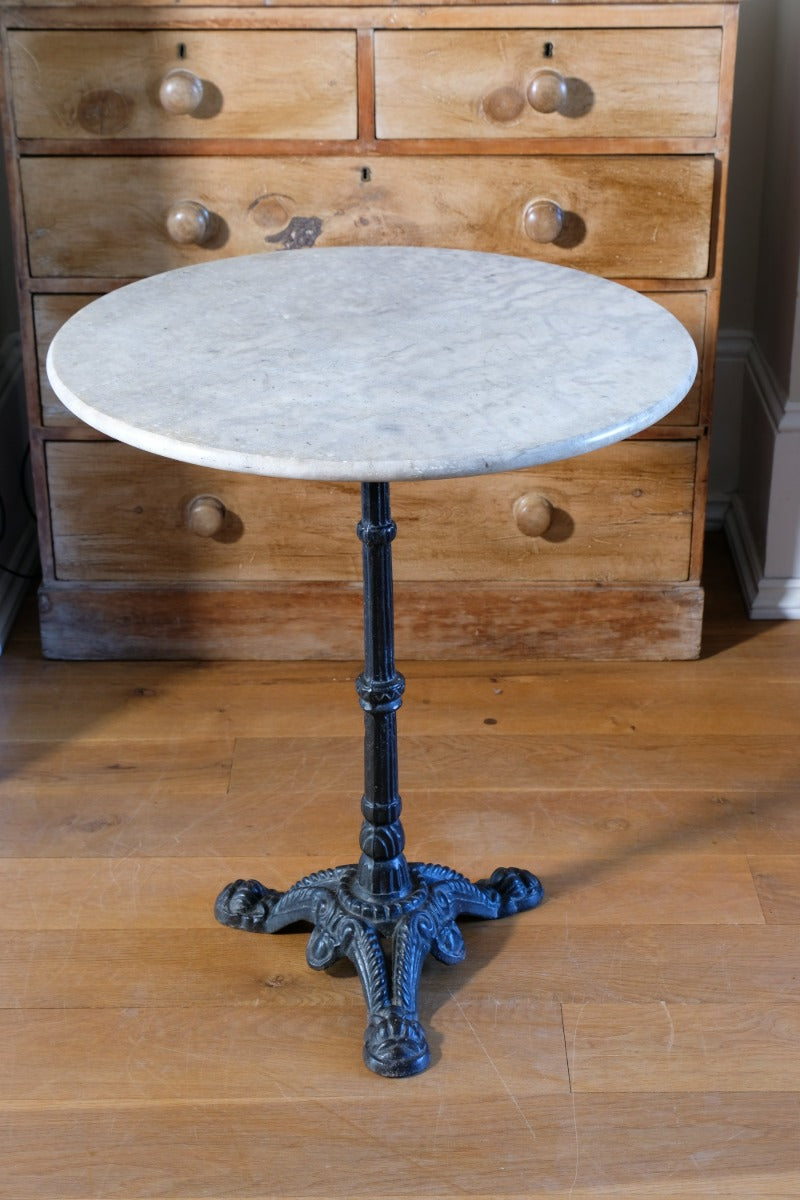 Antique cast iron and marble table - Industrial Revolution & Victorian ...