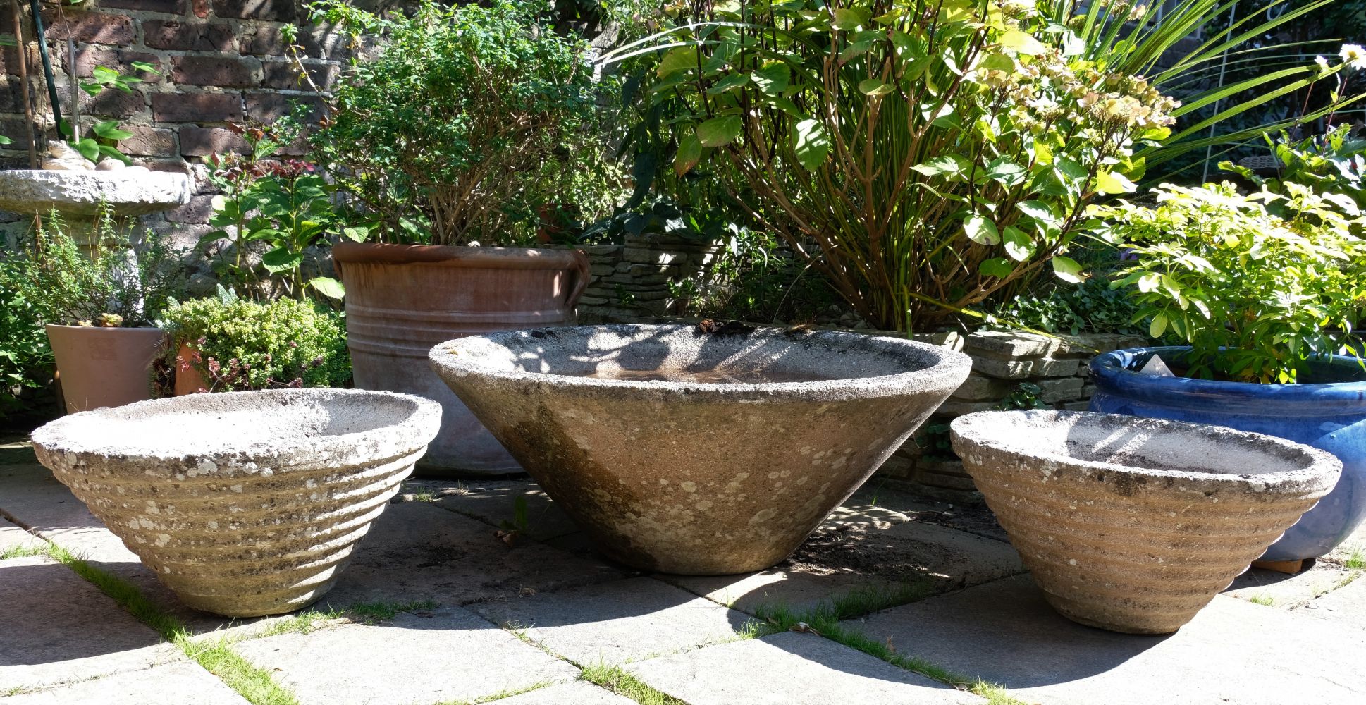 Set of Vintage Conical Garden Planters – Campbell Vintage